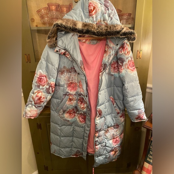 Sundance | Jackets & Coats | Sundance Xl Puffer Coat With Hoodie Pale ...